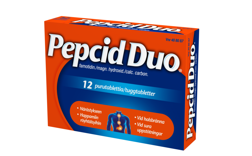 PEPCID DUO -tabletit eri kokoja