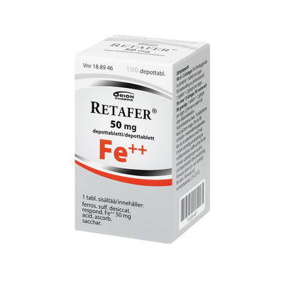 RETAFER 50 mg rautalääke 100 depottablettia