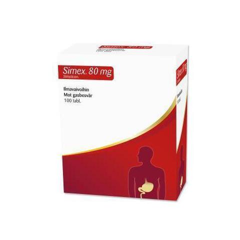 Simex 80 mg purutabl simeticon – Apteekkiplus.fi