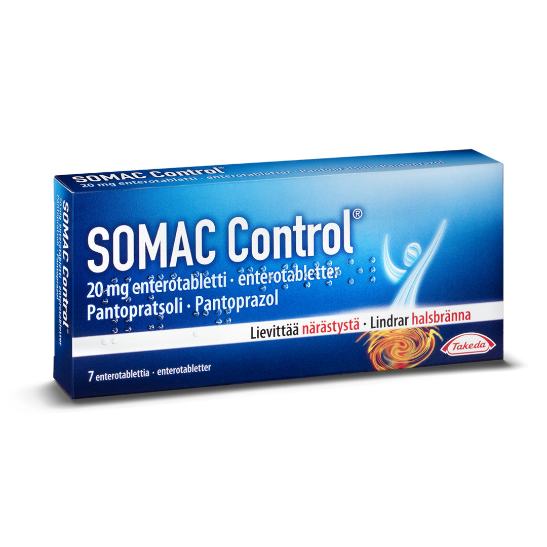 SOMAC CONTROL 20 mg tabletti närästyksen hoitoon -eri kokoja ...
